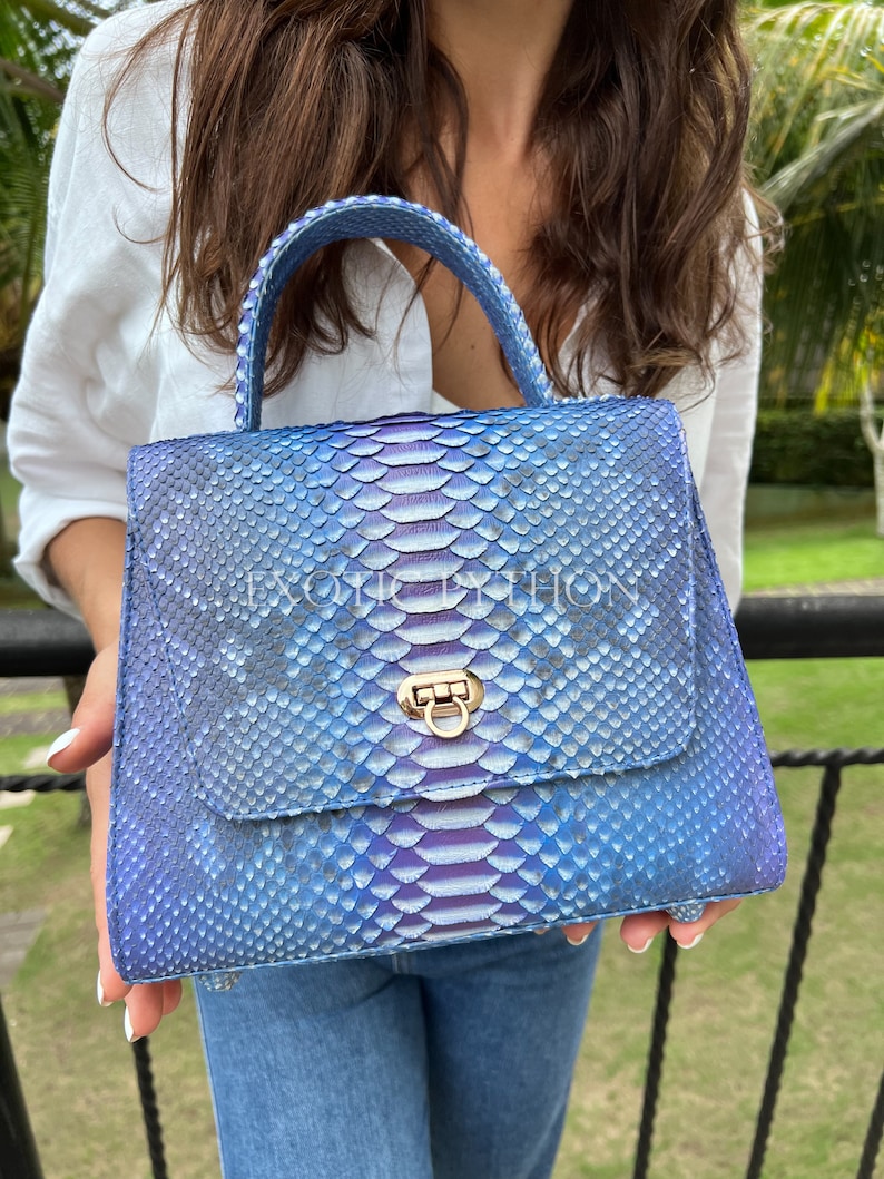 Snake Skin Bag Python Leather Handbag Snake Skin Purse - Etsy