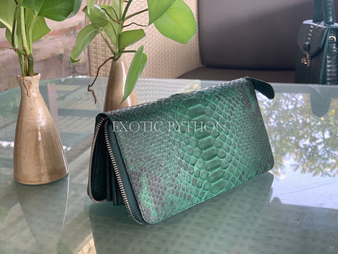Python Wallet Snake Skin Wallet Snake Leather Wallet - Etsy