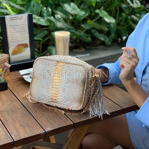 Snakeskin Purse Python Crossbody Bag Python Purse Multicolor Purse ...