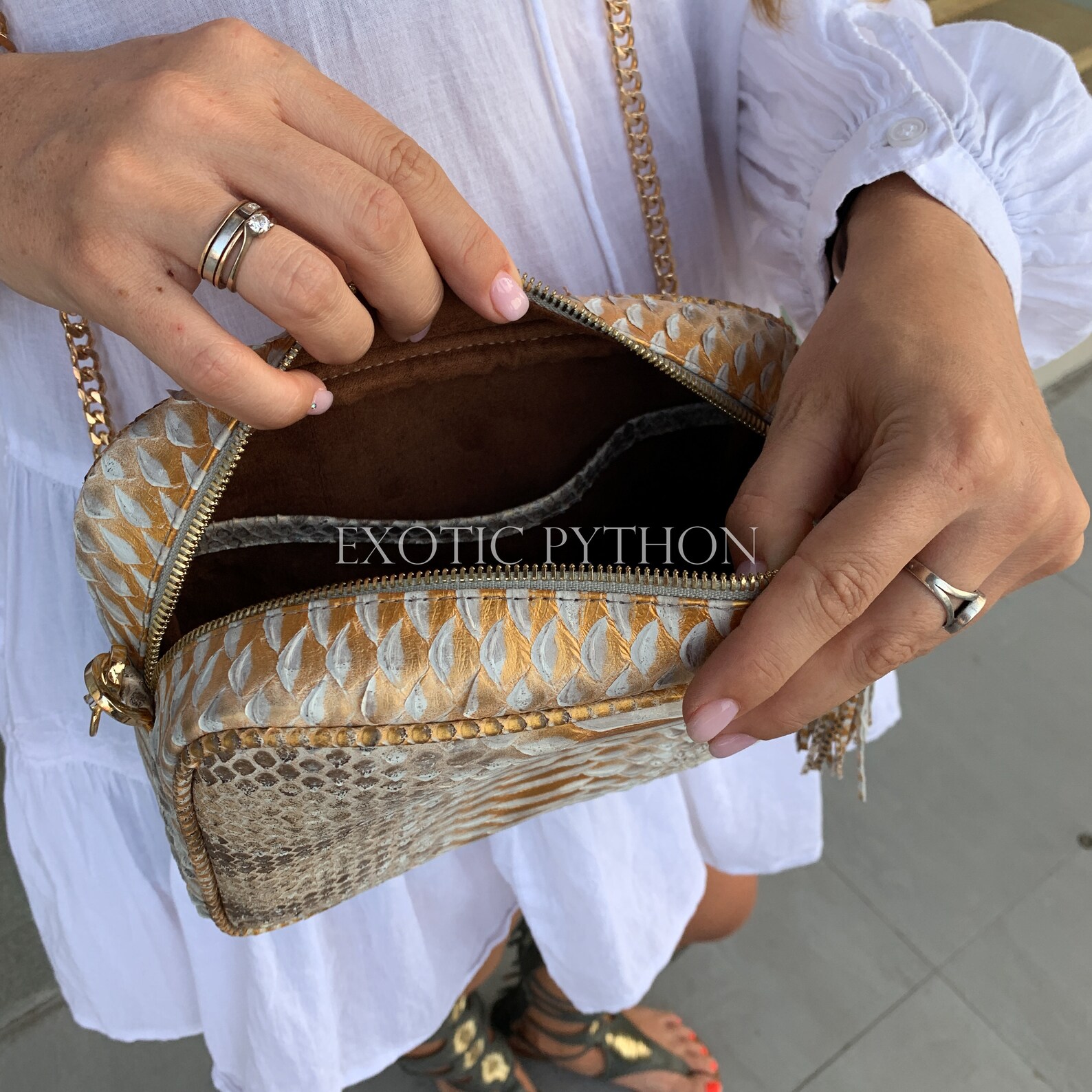 Snakeskin Purse Python Crossbody Bag Python Purse - Etsy