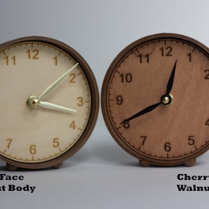 Customizable Small Wooden Clock | Table Wooden Clock | Mini Wooden ...