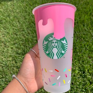Donut Sprinkle Starbucks Cup, Sprinkles Confetti Cup, Ice Cream Drip ...