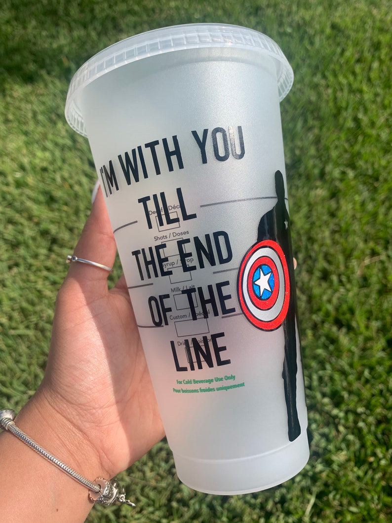 Captain America Starbucks Cup Marvel Starbucks Cup Superhero | Etsy