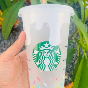 Donut Sprinkle Starbucks Cup, Sprinkles Confetti Cup, Ice Cream Drip ...