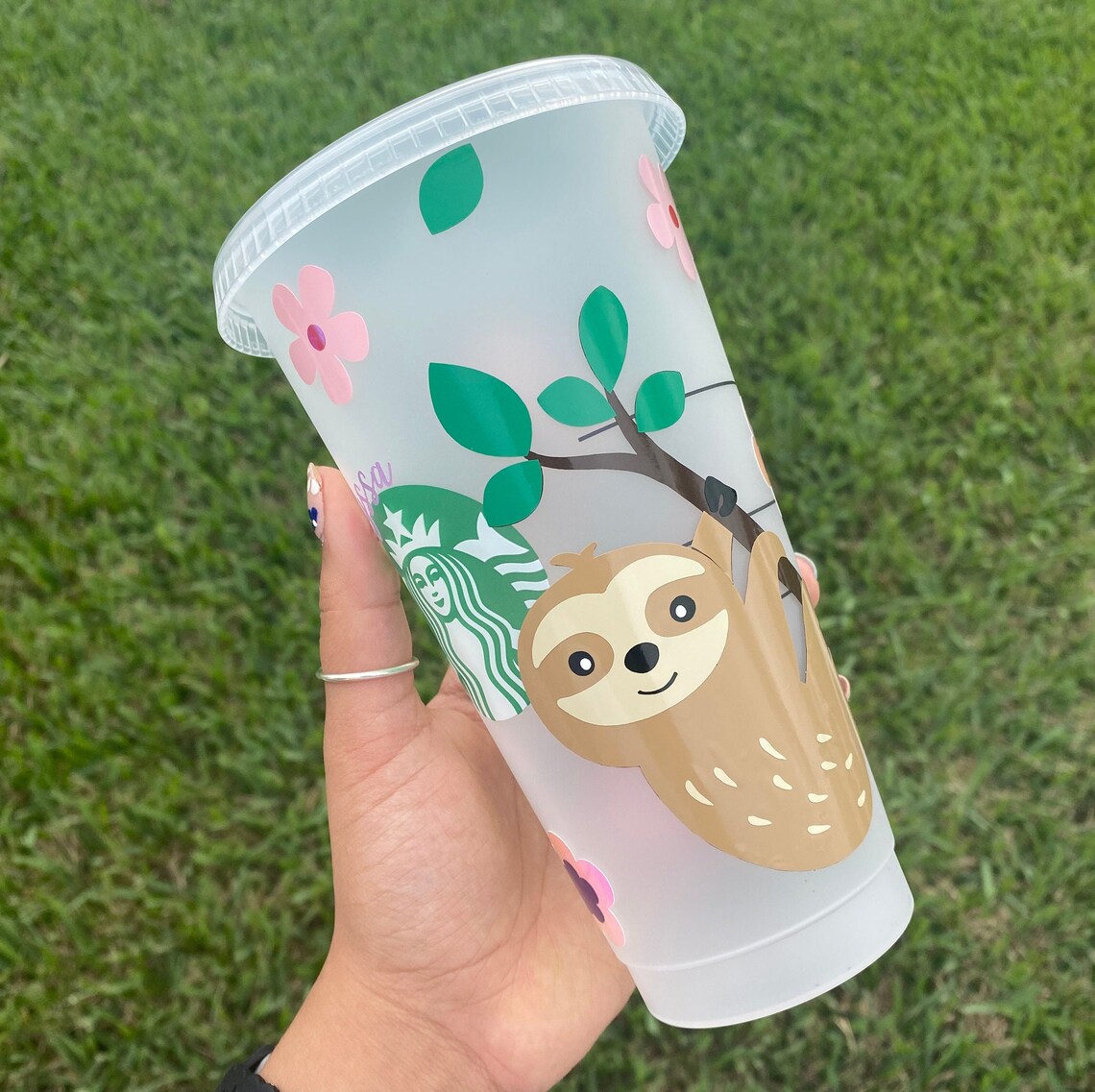 Sloth Starbucks Cup Hanging Sloth Cup Color Changing Cup - Etsy
