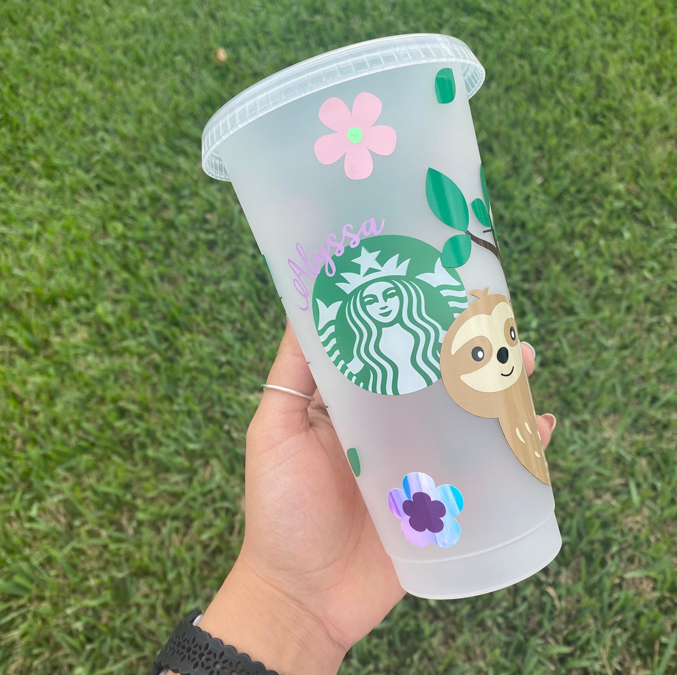Sloth Starbucks Cup Hanging Sloth Cup Color Changing Cup - Etsy