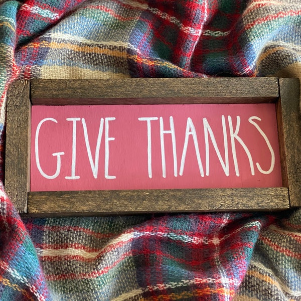 Give Thanks Sign - Etsy