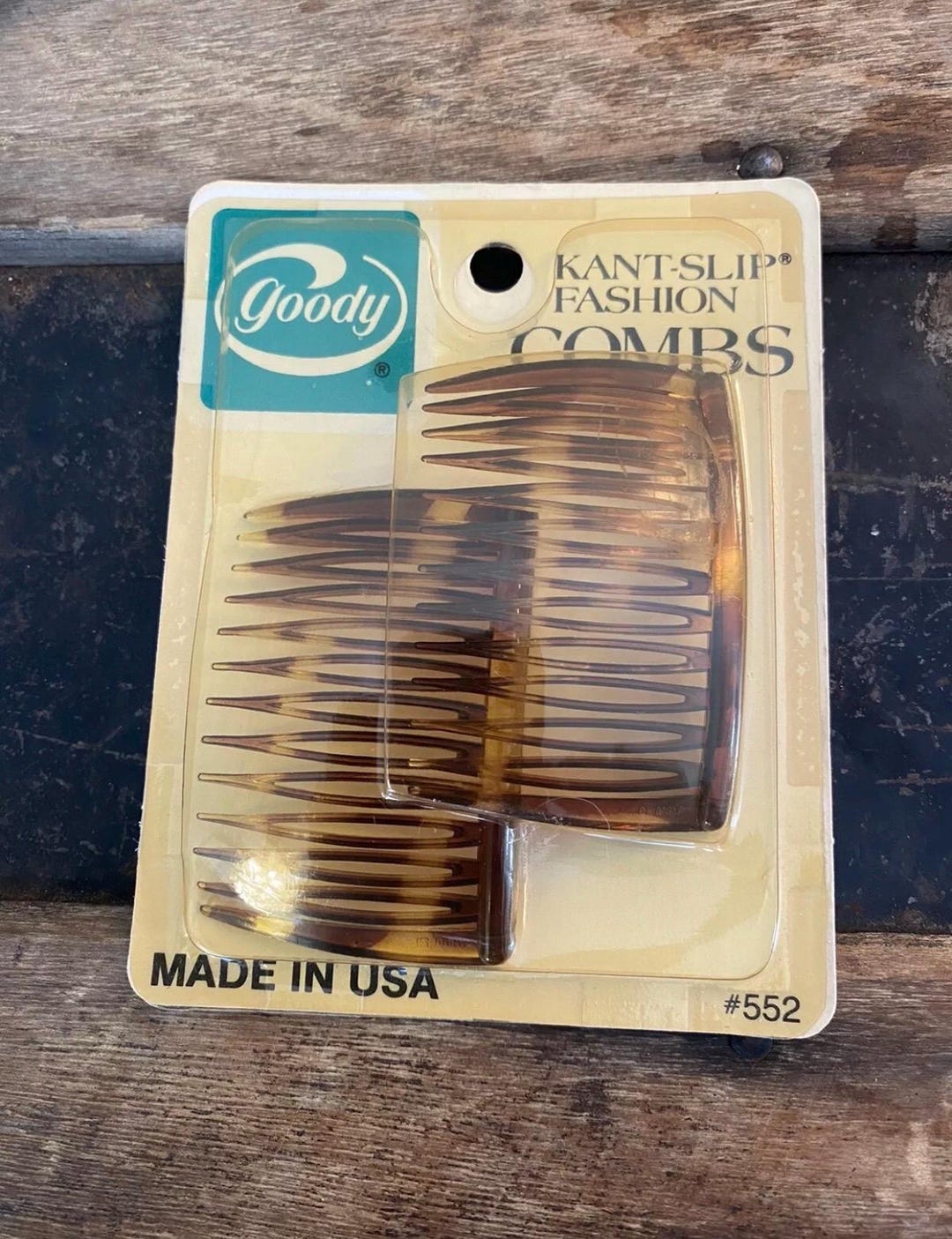 Goody 1982 Kant Slip #552 Vintage Hair Side Combs NOS Original Package ...