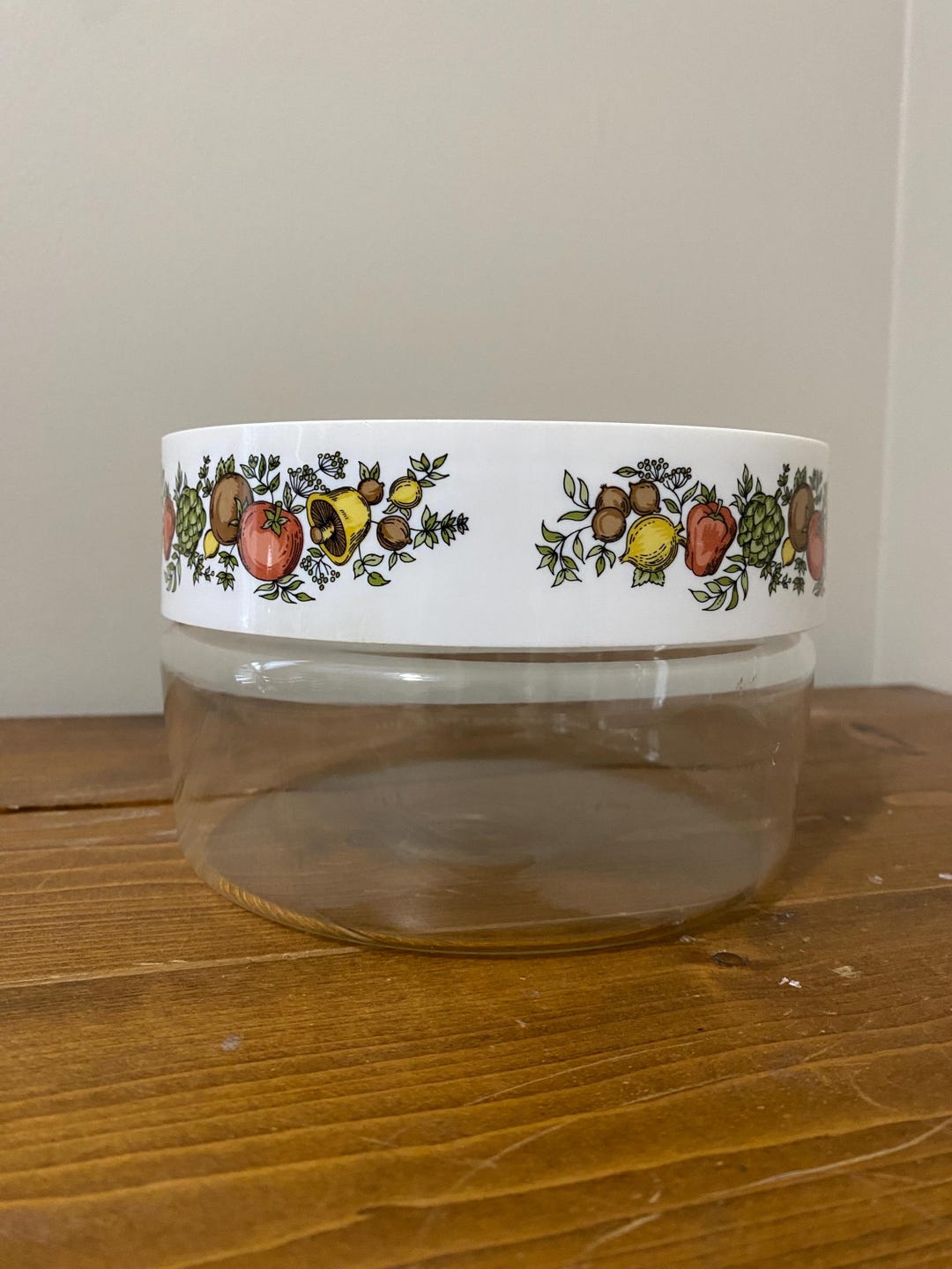Vintage Pyrex Corning Ware Spice of Life Glass Canister Lid With Gasket ...