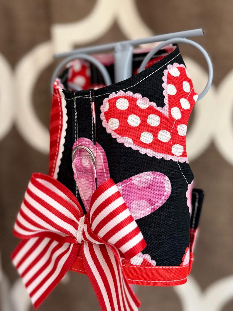 Valentines Heart Quilt Pet Harness With D-ring - Etsy