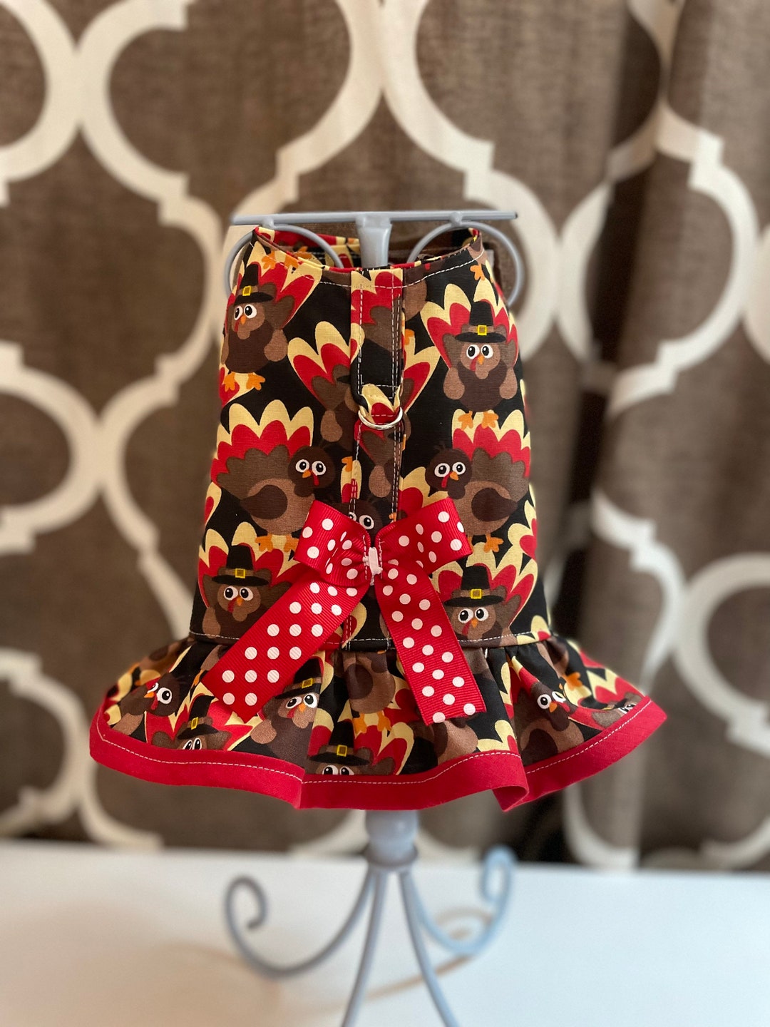 Thanksgiving Turkey Dog Harness With Bow & Ruffle - Etsy