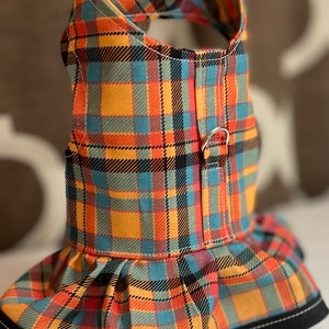 Crazy About Plaid Ruffled Pet Harness , XXS Xsmall Small Dog Harness ...
