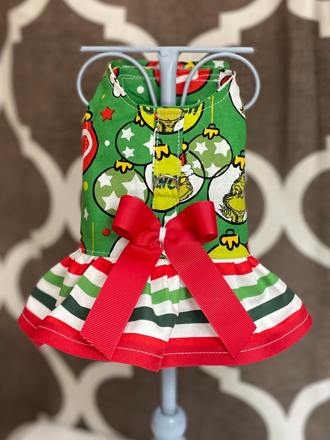 The Grinch Christmas Bulbs Green With Multi Stripes , XXS Xsmall Small ...