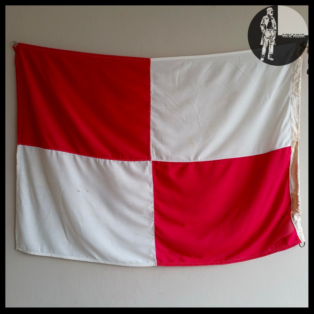 Vintage Royal British Navy Nautical Phonetic Alphabet U UNIFORM Signal ...