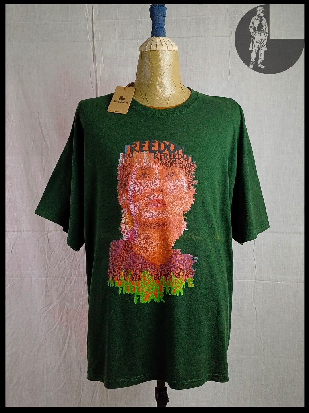 Aung San Suu Kyi Freedom From Fear Green Heavy Cotton T-shirt - Etsy