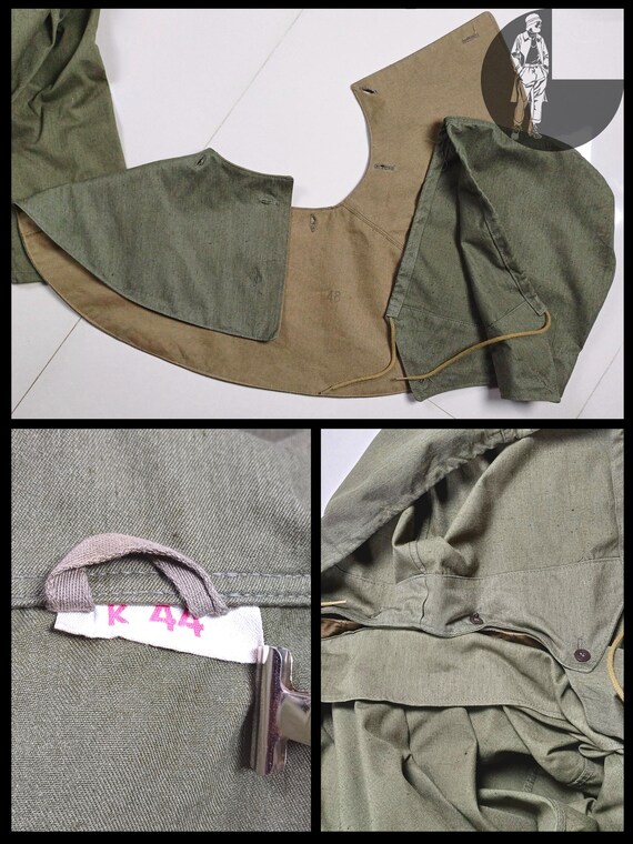 Vintage ‘60s DDR East German Army NVA Rain Hood Cape … - Gem