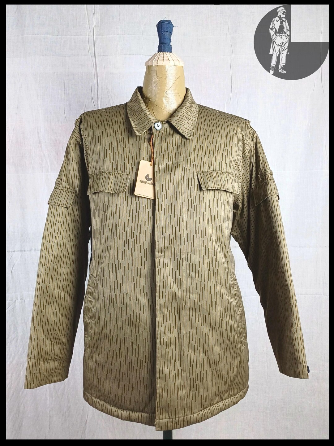 Vintage 80s DDR East German Army NVA Raindrop Strichtarn Camouflage ...