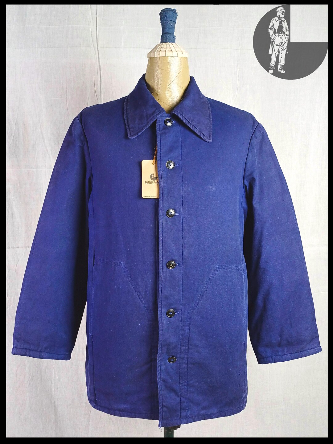 Vintage European Workwear Indigo Blue Chore Cold Weather Coat - Etsy