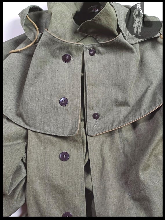 Vintage ‘60s DDR East German Army NVA Rain Hood Cape … - Gem