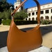 Lala Cognac Italian, Leather Shoulder Bag, Handmade Bag for Woman ...