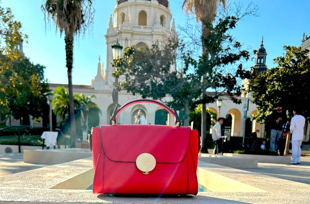 Alya Red Italian Leather Wrist Shoulder Bag, Stylish and Functional ...