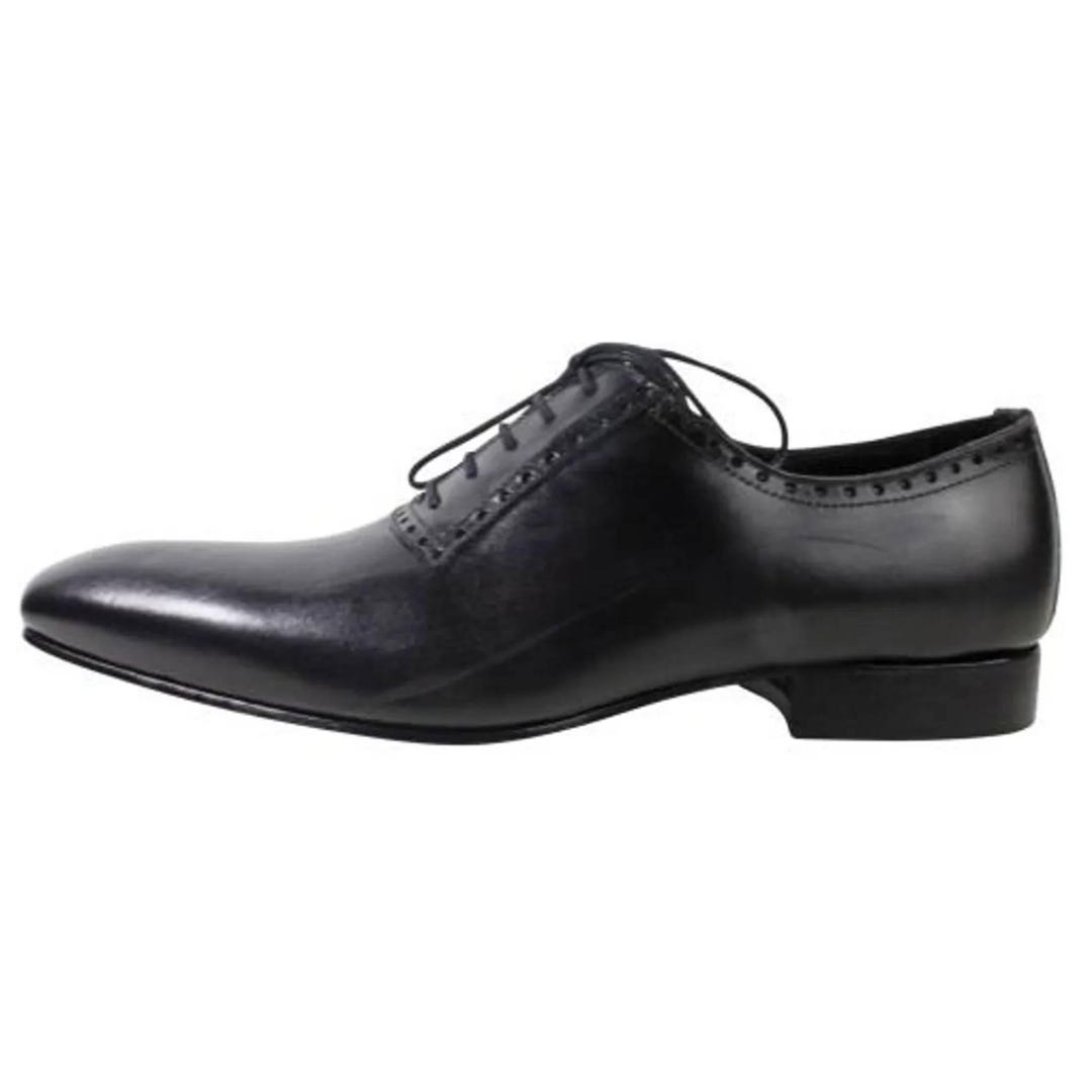 Italian Handmade Men's Leather Shoe / Rob Black Oxford Dress Shoes for ...