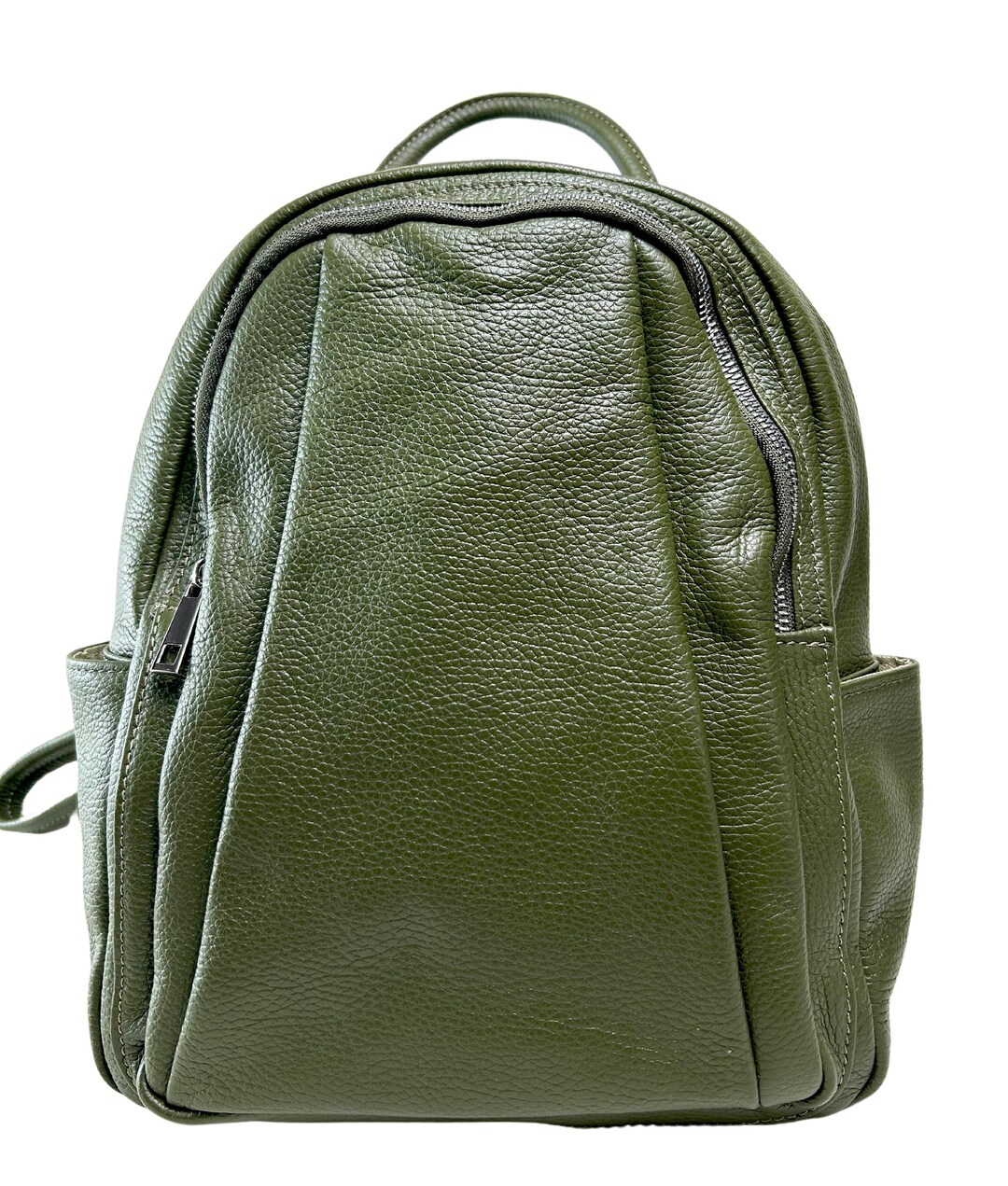 Anta Green Italian Leather Shoulder Bag Backpack, Luxurious Premium ...