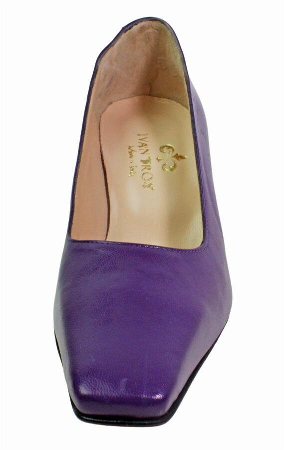 Lala Purple Women Italian Leather Pumps, Women Luxury Pumps ...