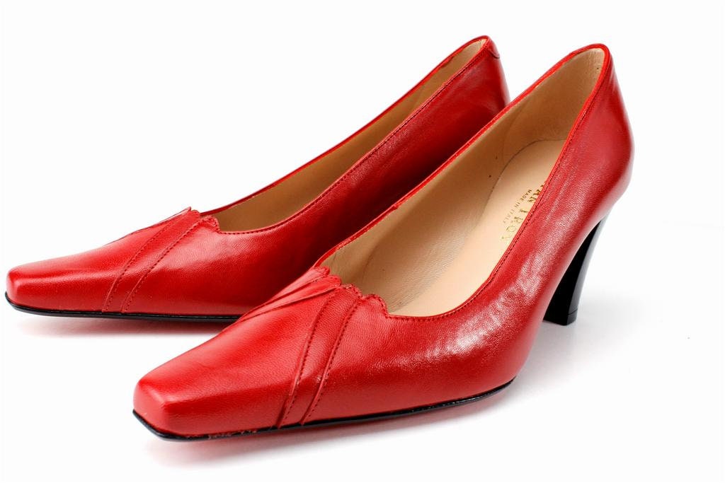 Ami Red Women Italian Leather Pumps, Women Luxury Pumps, Handcrafted ...