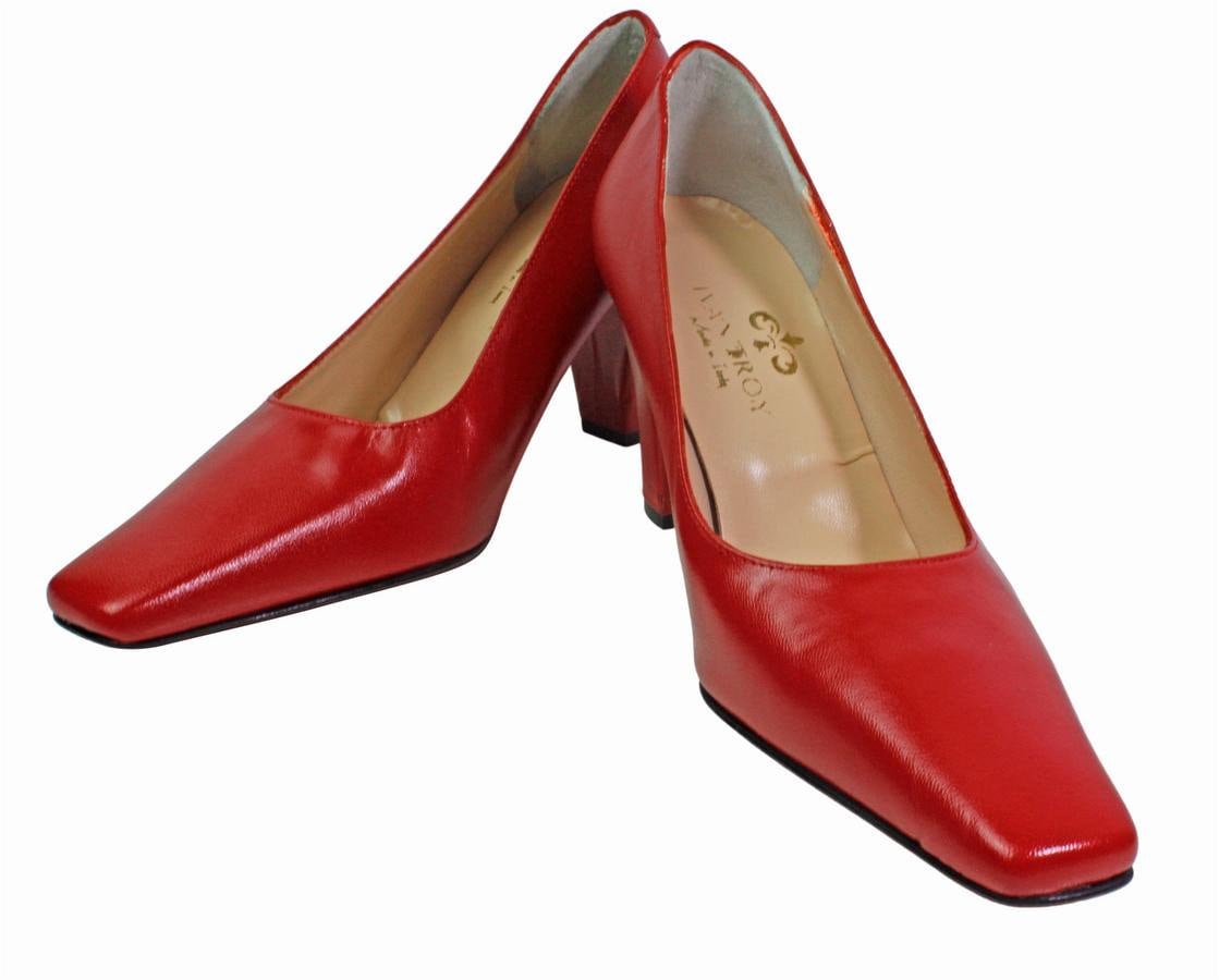 Lala Red Women Italian Leather Pumps, Women Luxury Pumps, Handcrafted ...
