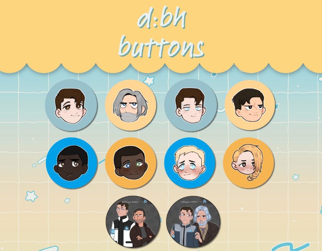 D:BH 1" Pin Back Buttons - Hank Connor Gavin Nines Markus Simon North ...