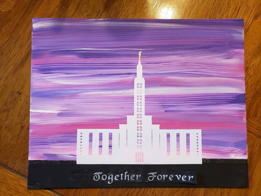 12 X16 LDS Temples, Custom Gifts, 3 Sizes, Custom Backgrounds, All US ...