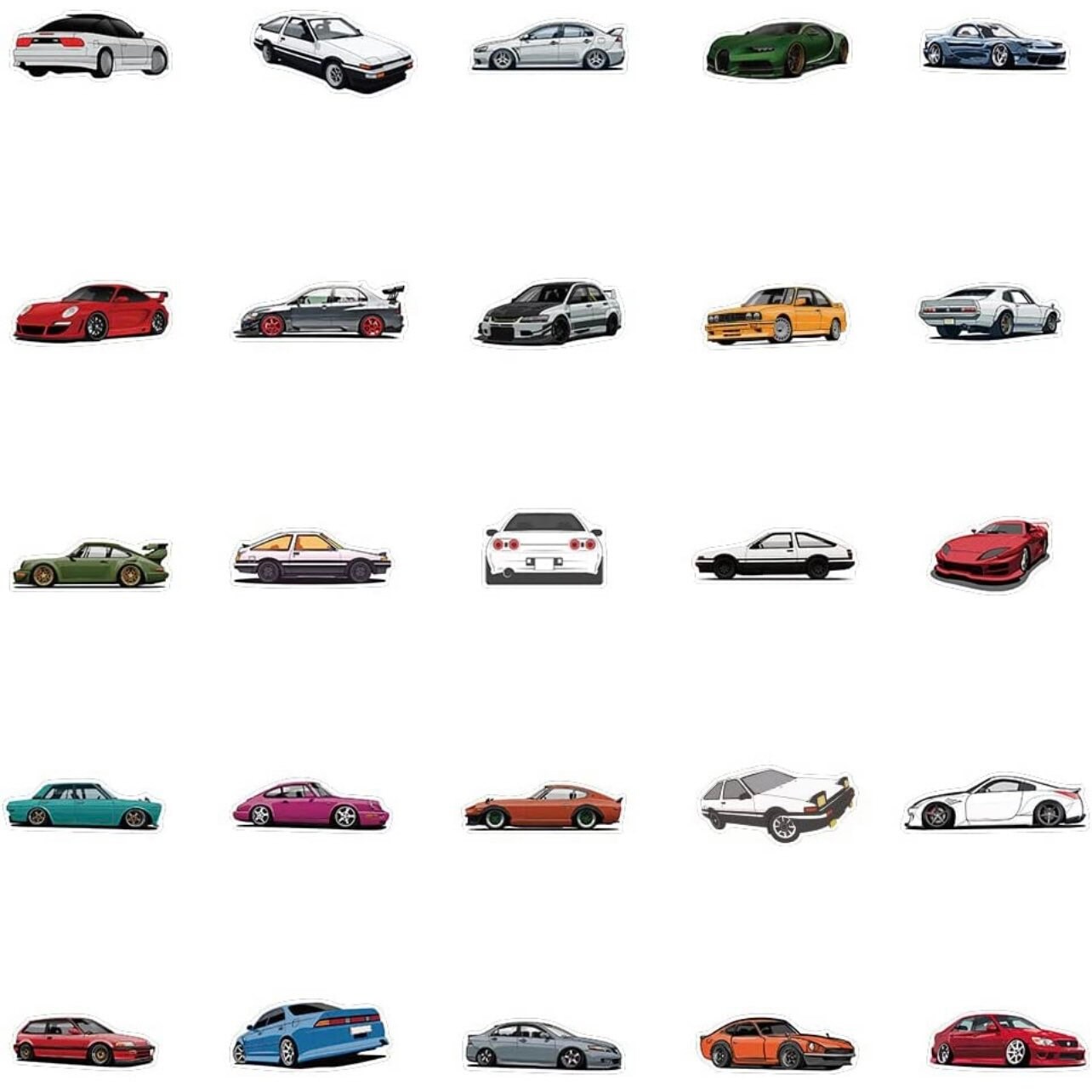 Car Sticker Pack JDM Cars Stickers Journaling/scrapbooking Stickers ...