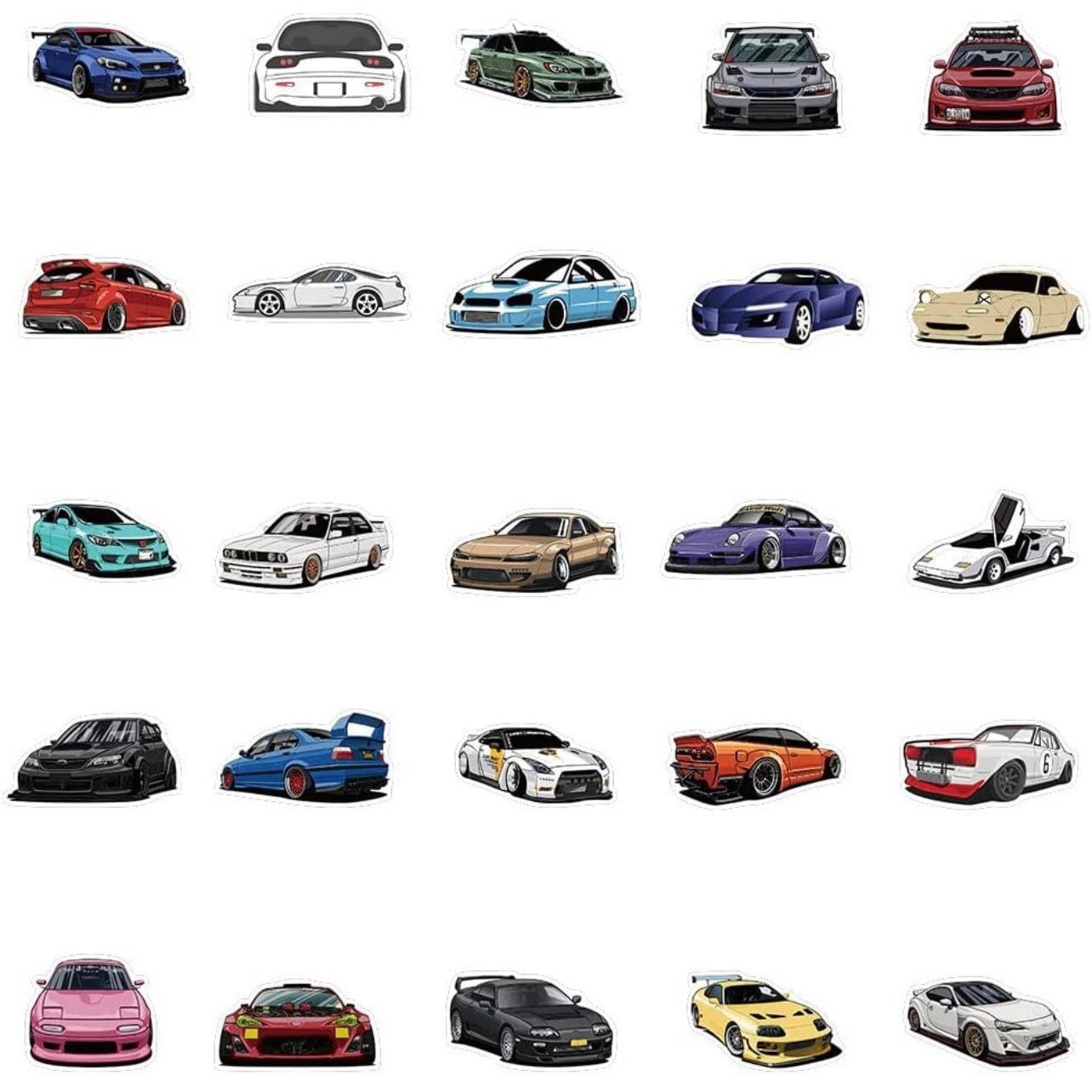 Car Sticker Pack JDM Cars Stickers Journaling/scrapbooking Stickers ...