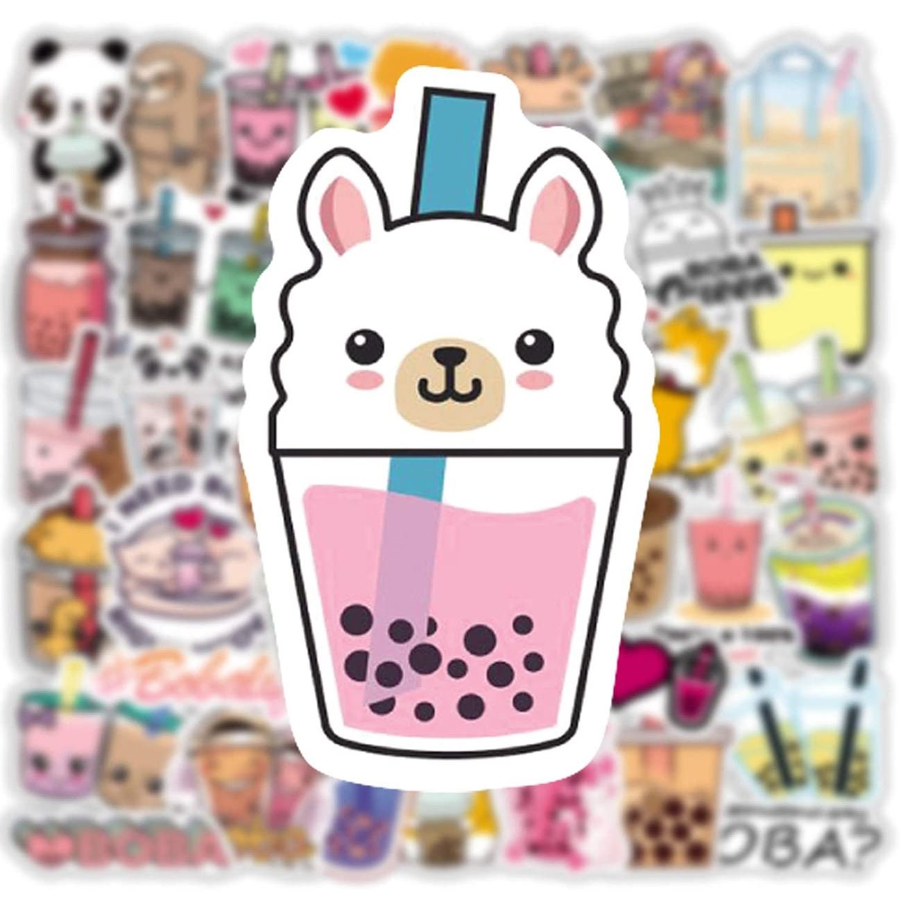 Bubble Tea Sticker Pack Boba Milk Tea Stickers Cute Animals - Etsy Canada
