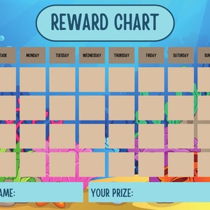 Kids Task Reward Chart, Chore Reward Chart, Task Tracking for Kids ...