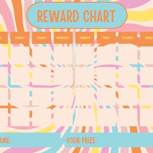 Kids Task Reward Chart, Chore Reward Chart, Task Tracking for Kids ...