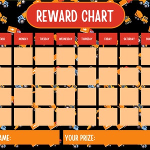 Kids Task Reward Chart, Chore Reward Chart, Task Tracking for Kids ...