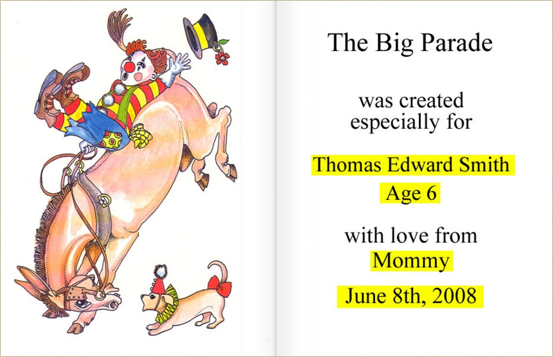 Personalized Children Books the Big Parade Personalized Children Gift ...