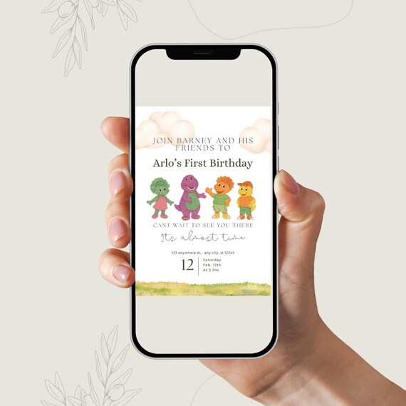 Invitaciones Para Fiesta De Cumpleaños De Barney