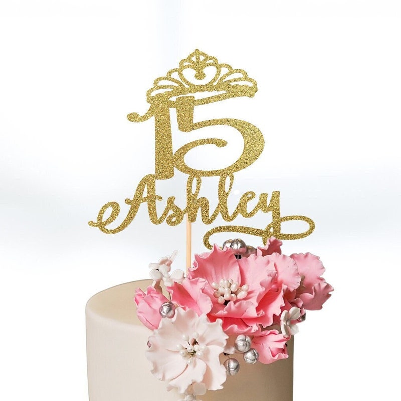 15 Cake Topper - Etsy