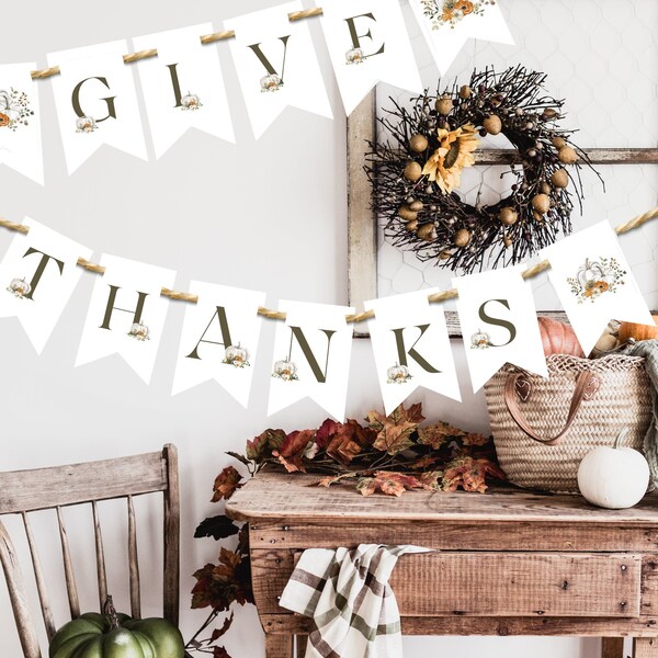 Thanksgiving Banner - Etsy
