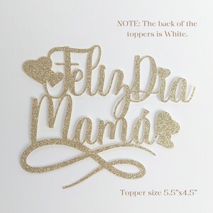 3-6 or 12 Pcs Feliz Dia Mama Toppers; Spanish Treat Breakable Heart ...