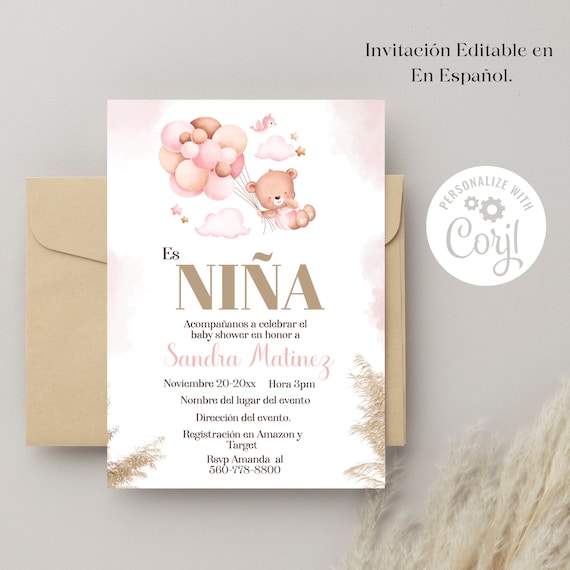 Printable Baby Shower Invitations In Spanish Printable Girl Baby