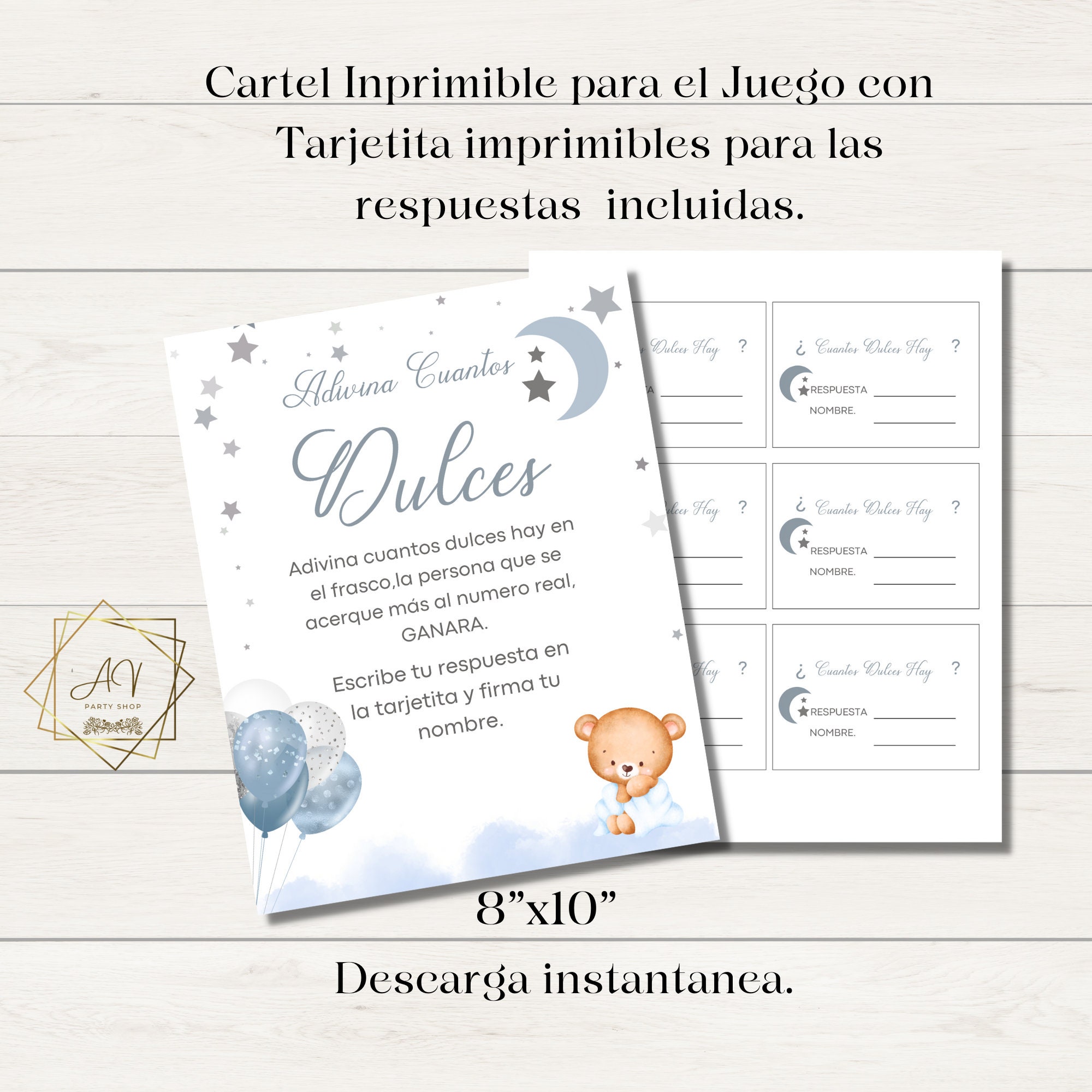 Juego De Adivinanzas De Dulces Para Baby Shower Con Mariquitas Imprimibles