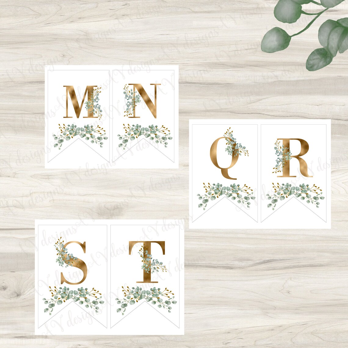 All Alphabet Printable Banner Set Letters A to Z Heart - Etsy