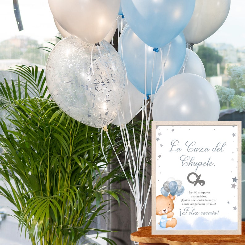 Spanish Baby Shower Game the Pacifier Hunt Boys Baby Shower - Etsy