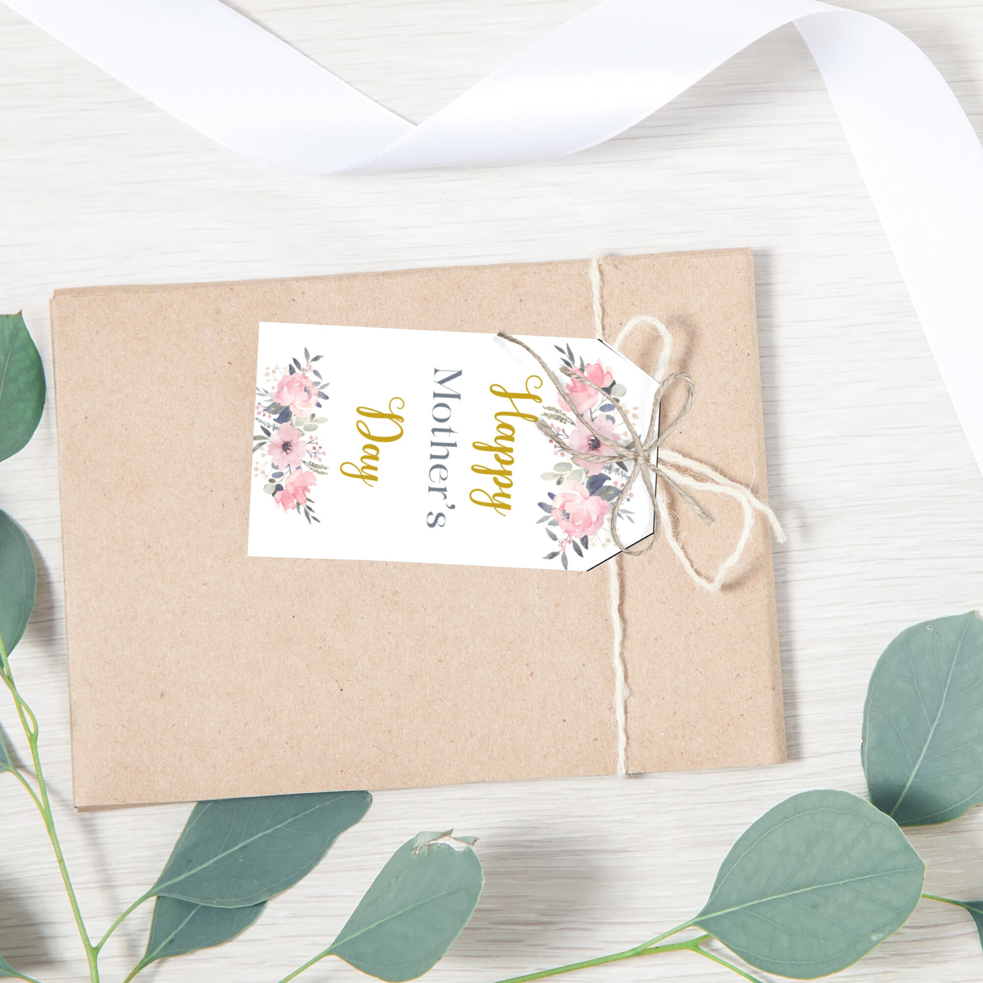 Mother's Day Gift Tags Happy Mother's Day Floral - Etsy