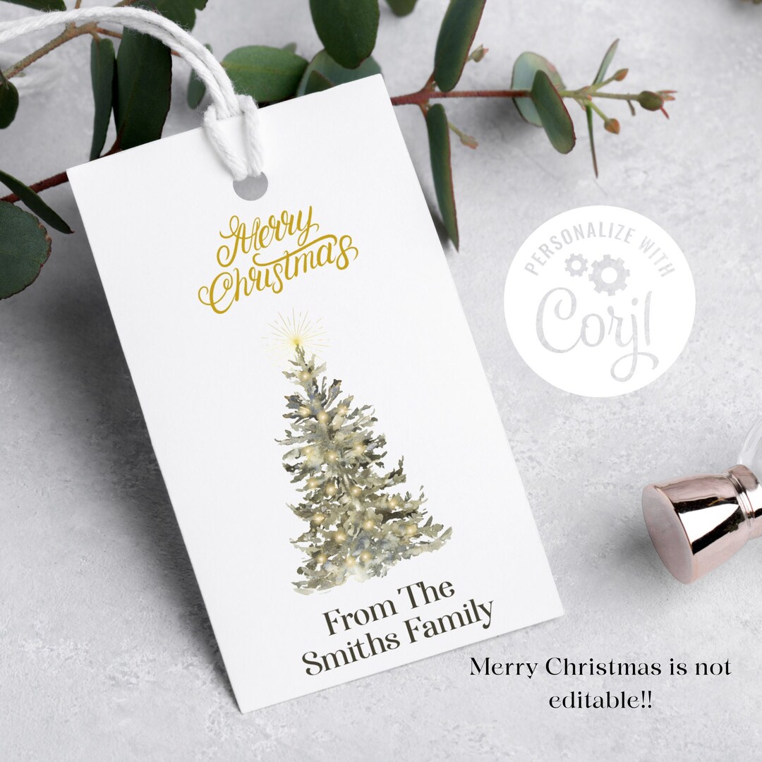 Personalized Christmas Tags Printable Christmas Tree Gift Tags ...