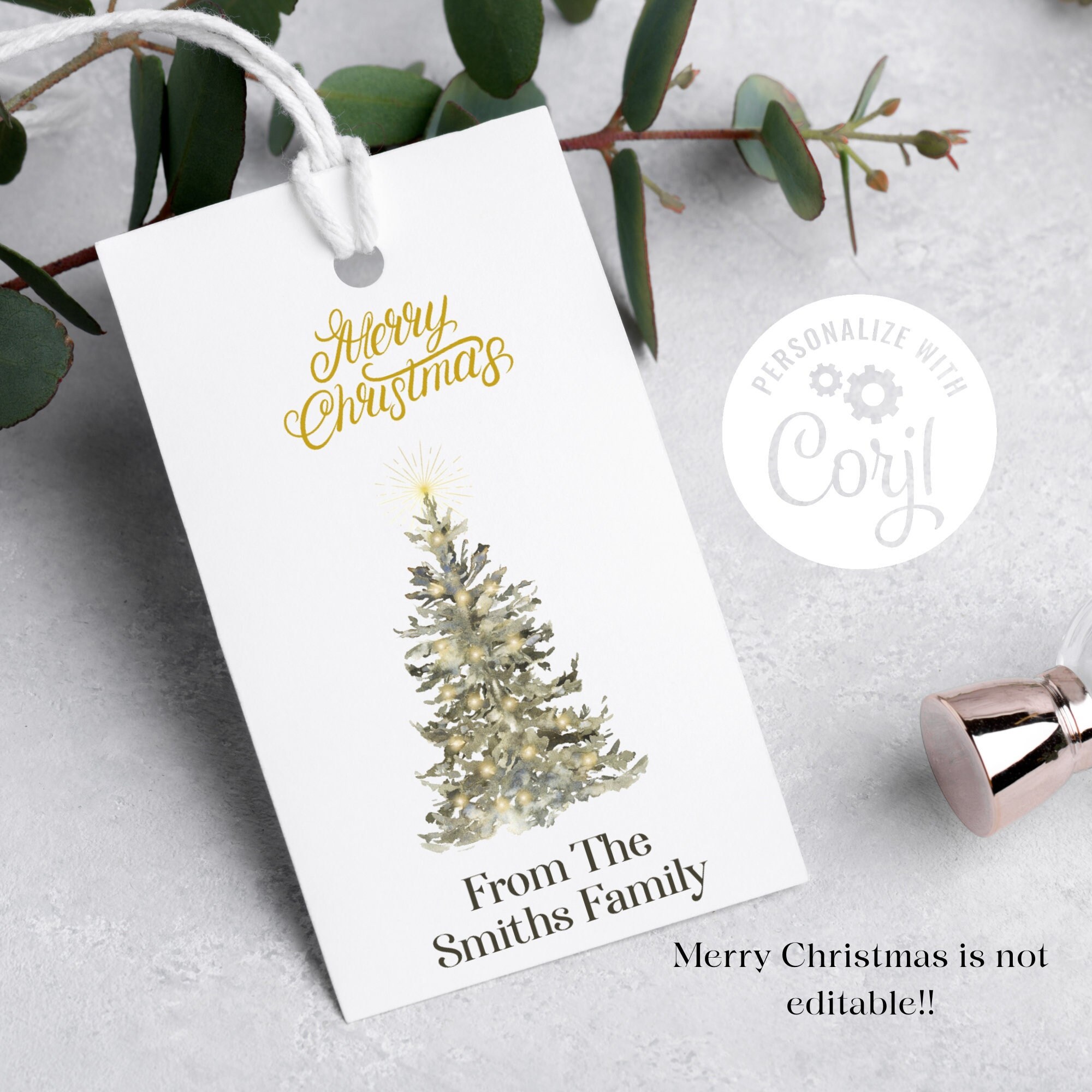 Personalized Christmas Tags Printable Christmas Tree Gift - Etsy